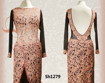 Items similar to Tango dress black lace pattern lycra on Etsy