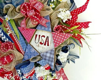 Veterans day wreath | Etsy