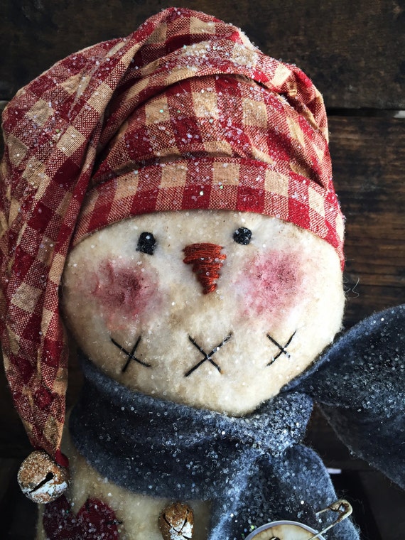 Adorable Primitive Snowmen Primitive snowman primitive
