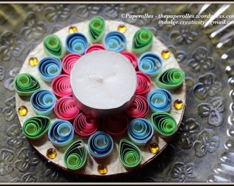 Quilled candle | Etsy