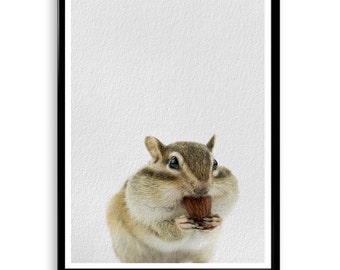 Chipmunk art | Etsy
