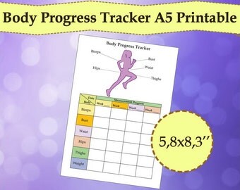 Body Progress Tracker Printable Body Measurements Tracker