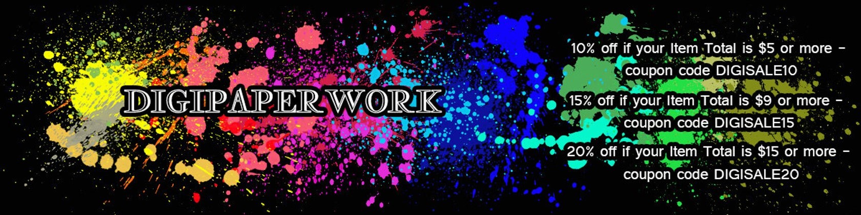 Digital Paper Collage Sheets Clip art and more. by DigiPaperWork