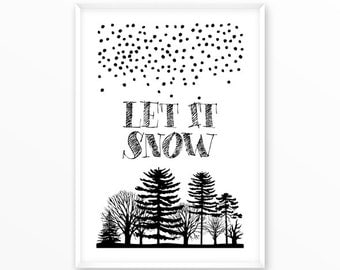 Snow printable | Etsy