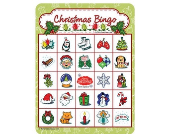 Christmas bingo game | Etsy