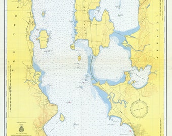 1903 Nautical Map of Lake Saint Clair by GenealogicalSurveyor