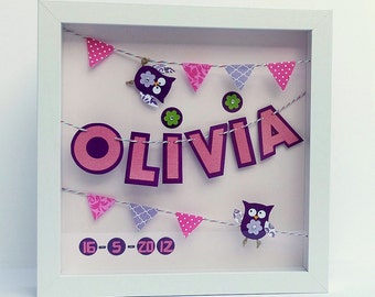 Baby shadow box | Etsy