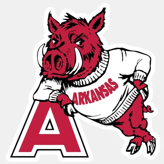 Arkansas Razorbacks Primary Logo 1951-1962 Self Adhesive Vinyl