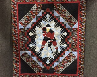 Unique hockey quilt related items | Etsy