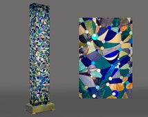 Unique glass column lamp related items | Etsy