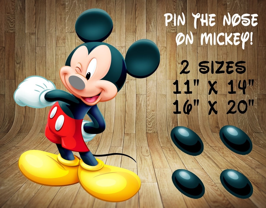 Pin the Nose on Mickey Mickey Mouse Game Mickey Mouse
