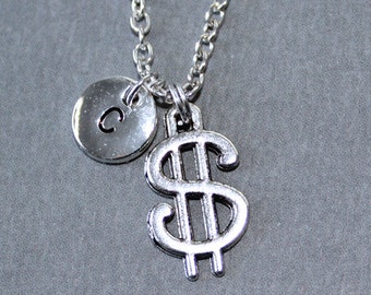 Dollar sign necklace | Etsy