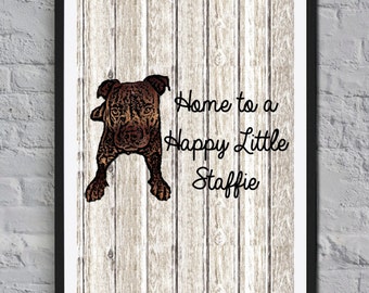 Staffie lovers gift | Etsy