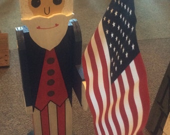 Items similar to Uncle Sam Rustic Wood Craft Pattern for the 4th of ...