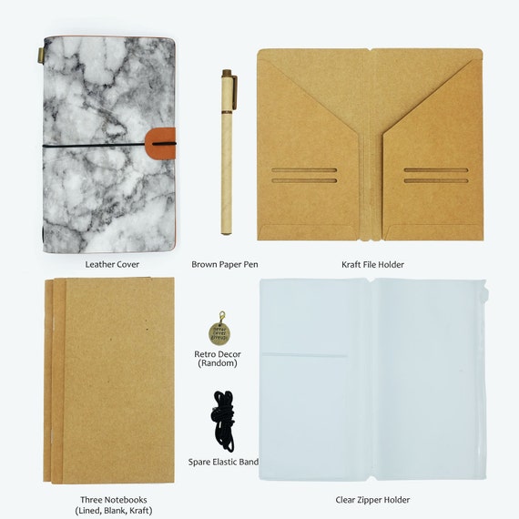 travel diary personalised refillable notebook journal genuine