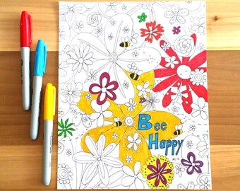 Unique positive coloring related items | Etsy