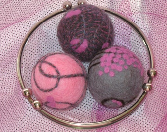 Wet felted balls | Etsy