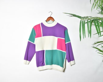 Color block sweater | Etsy