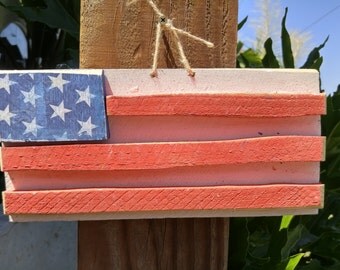 Items similar to American flag made out of recycled cork on Etsy
