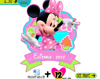 Minnie mouse words | Etsy