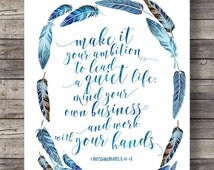 Unique lead a quiet life related items | Etsy