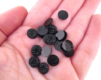 4pcs Round Druzy Cabochons Natural Agate Druzy Coin Drusy