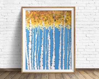 Aspen leaf print | Etsy