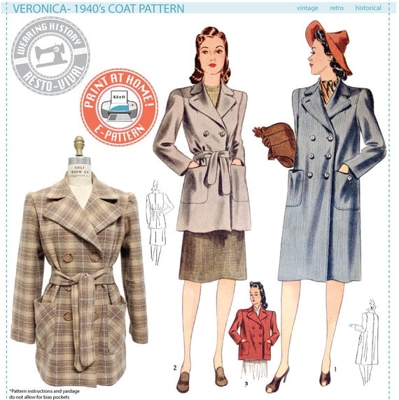 New 1940s Style Coats and Jackets for Sale