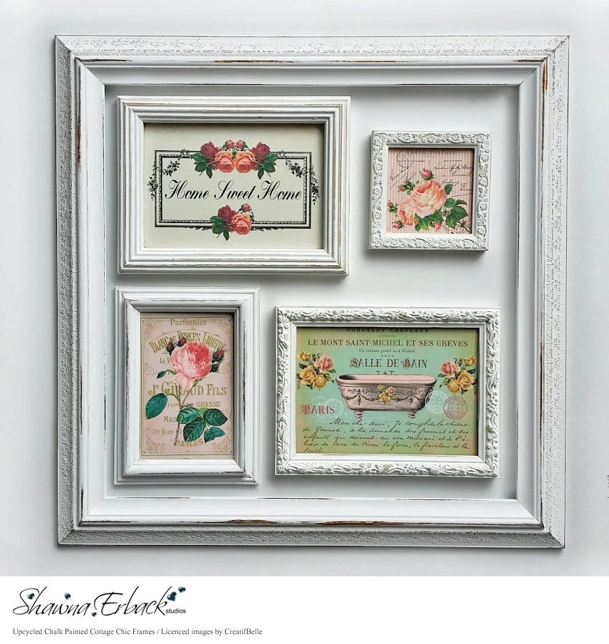 french vintage print set shabby chic framed prints by shawnaerback