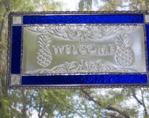 Unique stained glass sign related items | Etsy