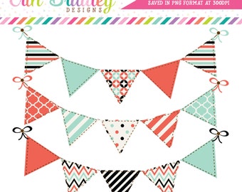 School Bunting Clipart Graphics Personal & by ErinBradleyDesigns