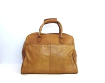 brown vintage oversized leather bag Large Boulder Ridge duffel bag ...