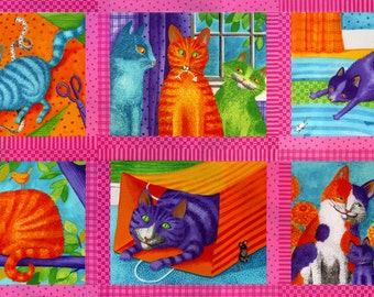 Cat fabric panel | Etsy