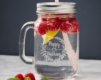 Personalised Mason Jar by SophiaVictoriaJoy on Etsy