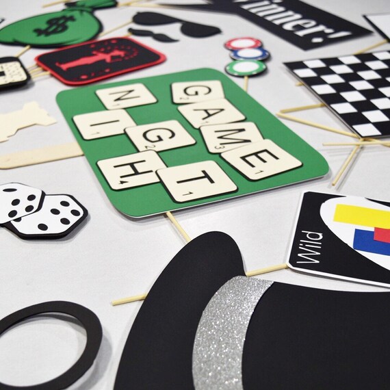 26 Game Night Photo Booth Props by LeStudioRose on Etsy