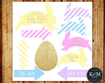 Easter egg hunt sign | Etsy