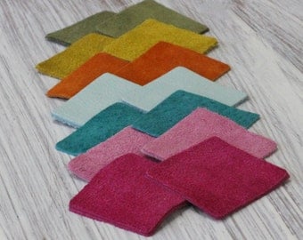 Leather squares | Etsy