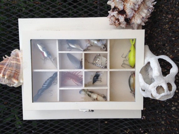 Items similar to Fishing Lures - Vintage with Display Case on Etsy