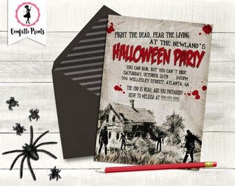 Walking dead invites | Etsy