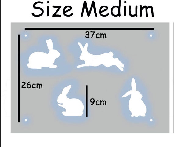 Rabbit stencil Peter rabbit nursery rabbit décor nursery