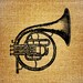 Printable Digital French Horn Graphic Music by VintageRetroAntique