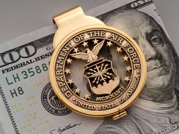 Air Force Challenge Coin Money Clip Hand Cut Military