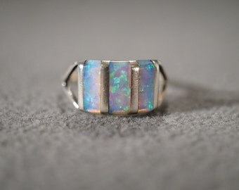 Rectangle opal ring | Etsy