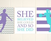 Items similar to Sports posters, soccer girl, basketball girl, tween ...