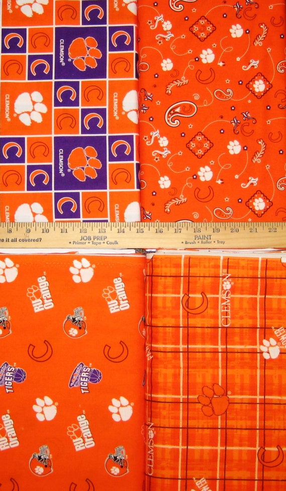 NCAA Clemson University Tigers Orange & Purple by CarolinaCottonCo