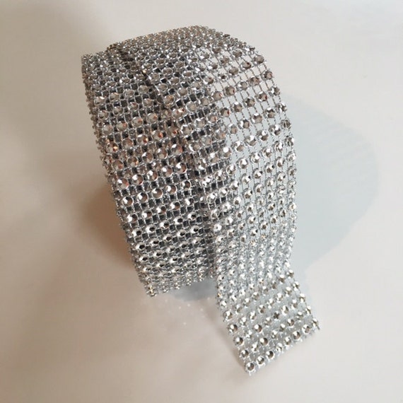 Rhinestone Ribbon 1.5 inches x 5 yards Rhinestone Trim