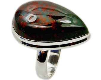 Bloodstone ring | Etsy