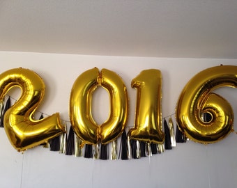 Giant 36 gold foil number 1 balloon one first by IrisBlingtique