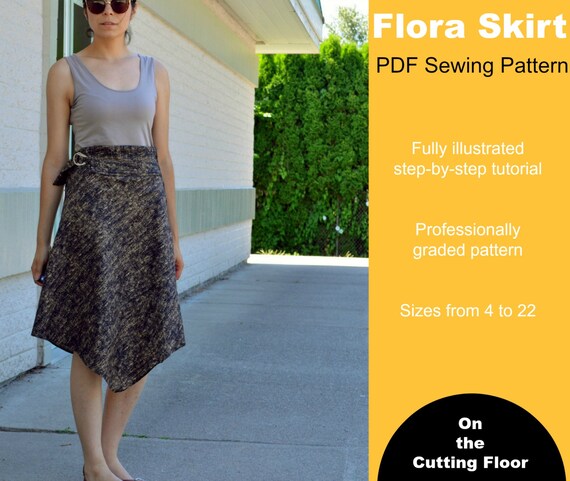 Flora Skirt: PDF sewing Pattern and Tutorial by DGPATTERNS