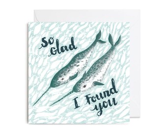 Narwhal card | Etsy